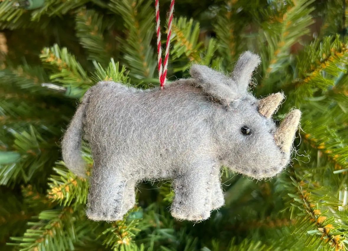 Rhino Felt Ornament – Stella and Goose